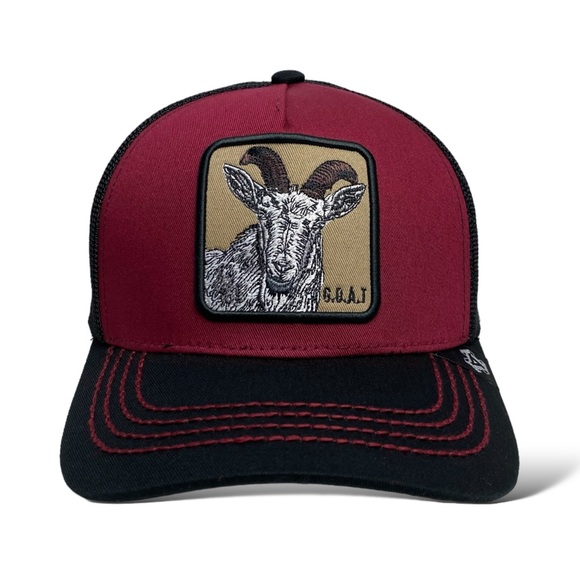 Accessories | Mens Snapback Cap Embroidered Goat Trucker Mesh Baseball ...
